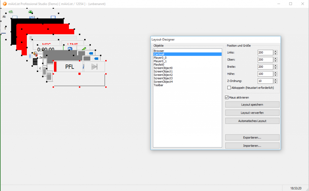 Eigenes Layout in Mairlist mit dem LayoutDesigner
